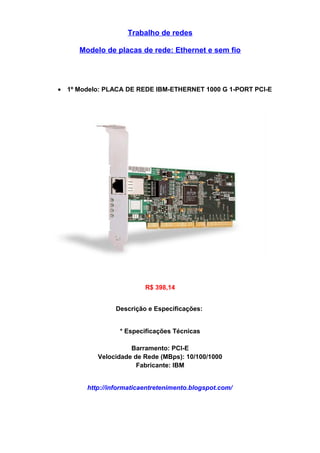 Placas de redes | PDF