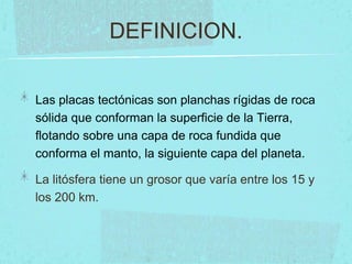 Placas tectonicas presentacion | PPTX