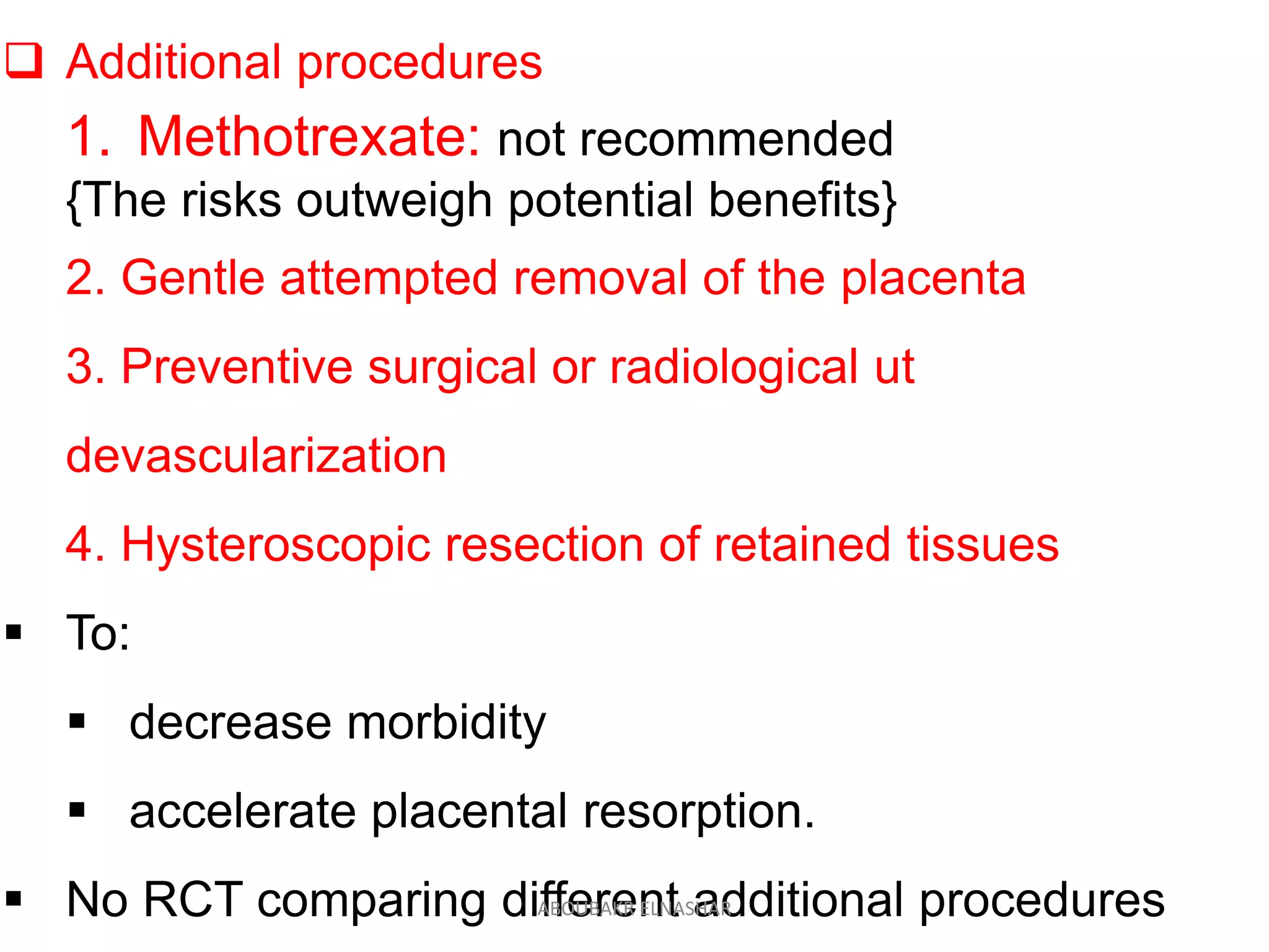 FIGO guidelines on Placenta Accreta Spectrum Disorders: Conservative ...