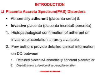 FIGO guidelines on Placenta Accreta Spectrum Disorders: Conservative ...