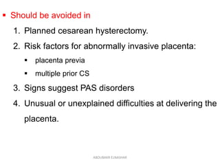 FIGO guidelines on Placenta Accreta Spectrum Disorders: Conservative ...