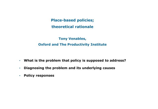 Place based policies, theoretical rationale | PDF | Business | Business ...