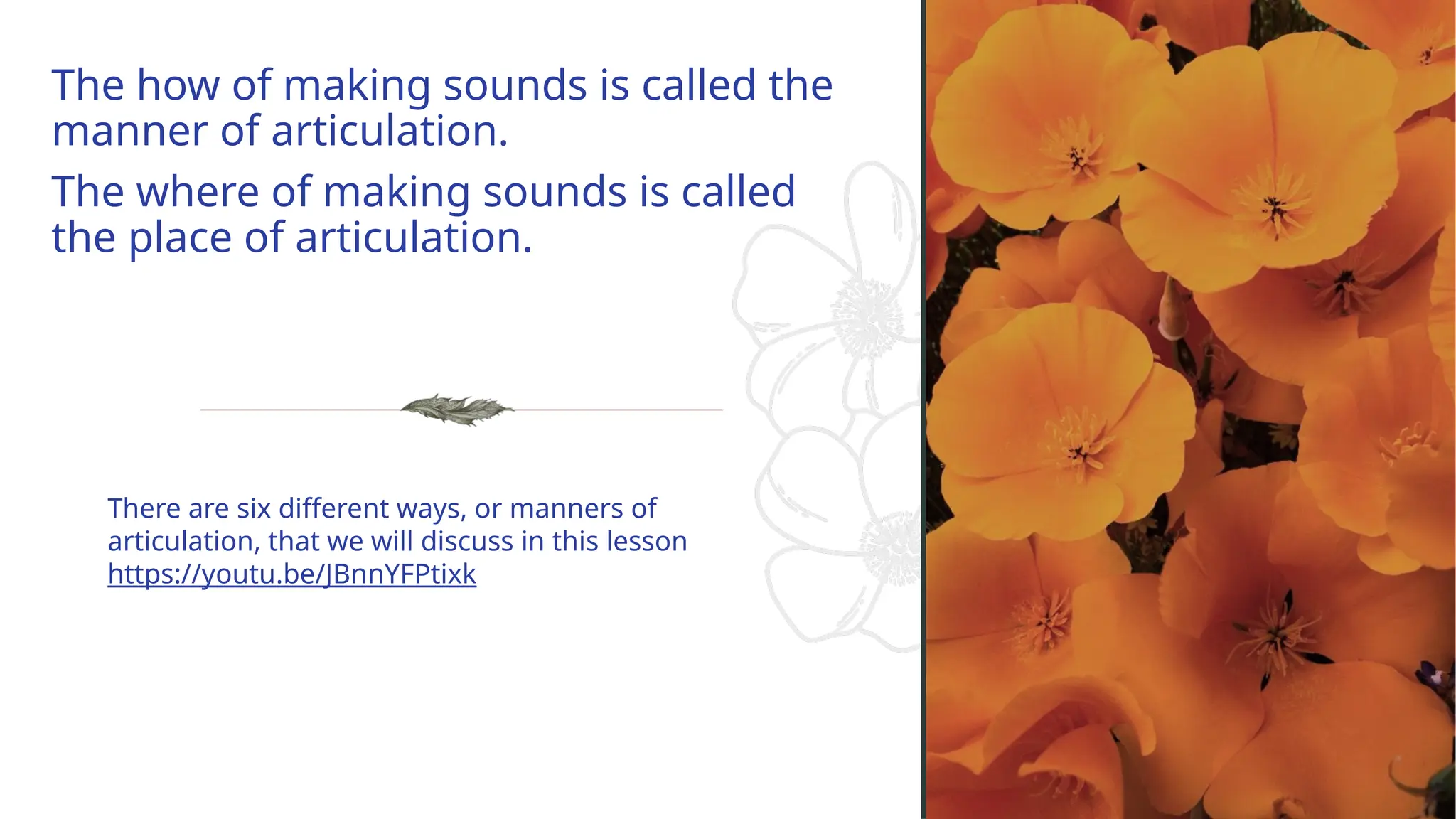 Articulation Place and manner lesson AS. | PPTX