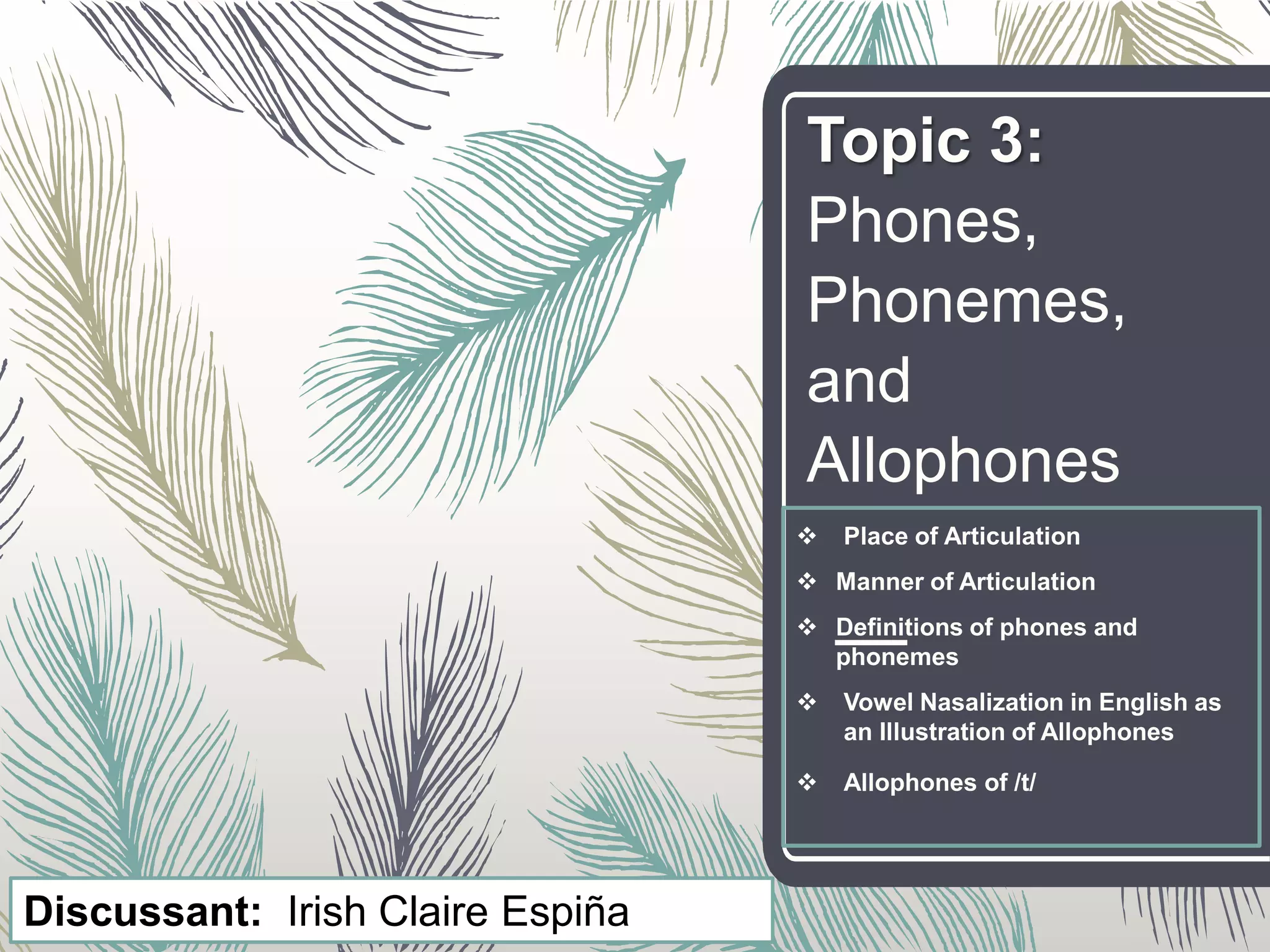 Place and manner of articulation ms espina | PPTX