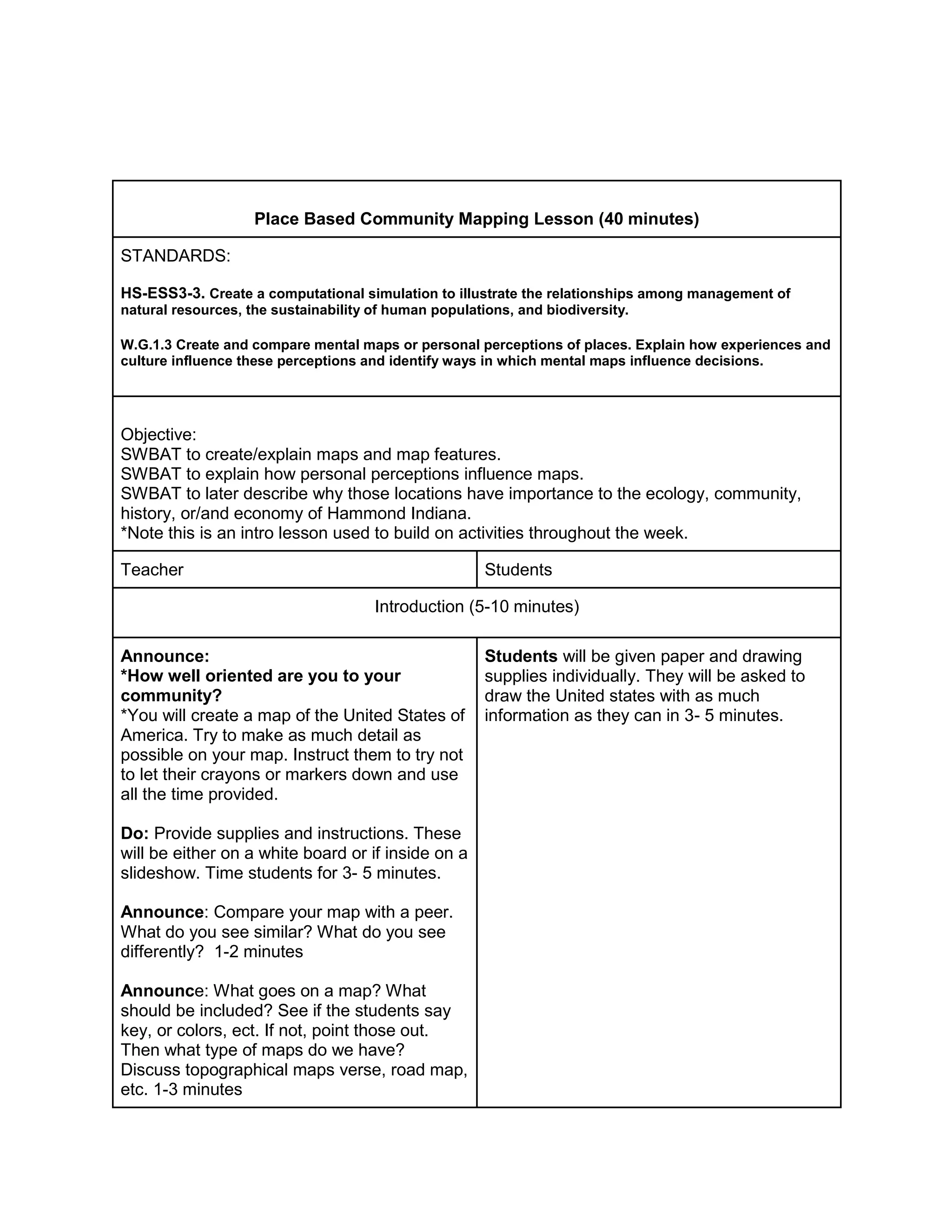Place Based Community Mapping Lesson (40 minutes).docx
