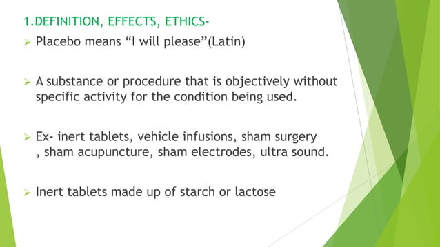 Placebo full topic | PPTX
