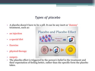 Placebo effect | PPTX | Chemistry | Science