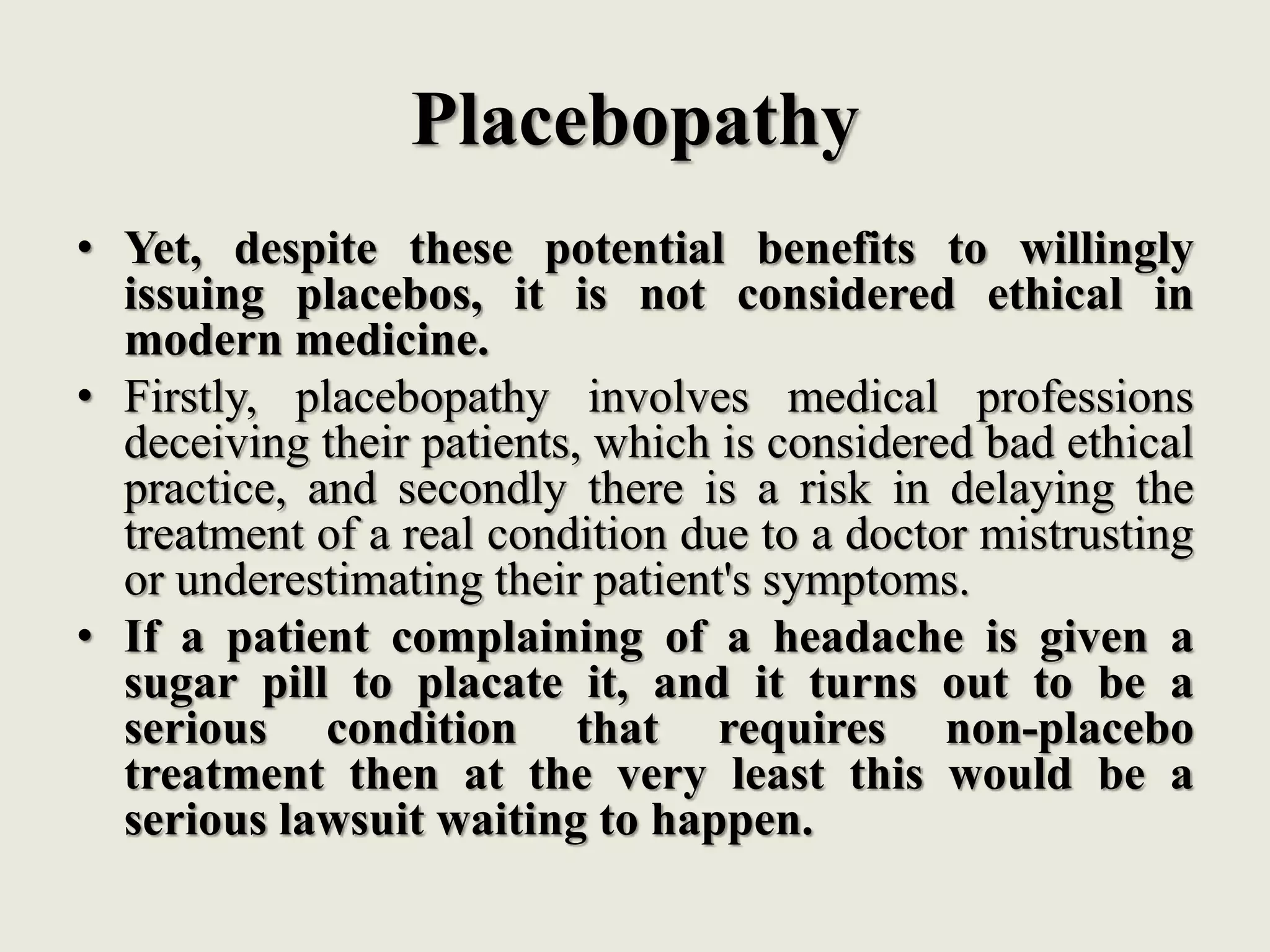 Placebo Effect. | PPTX