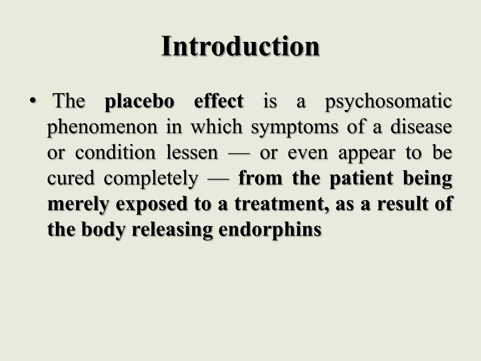 Placebo Effect. | PPTX
