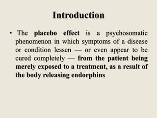 Placebo Effect Definition
