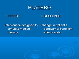 Placebo & pain | PPT