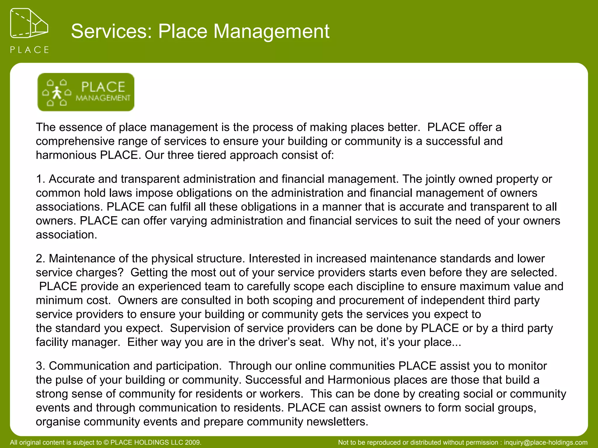 Place Community Management | PPT