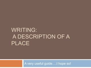 Place description | PPTX