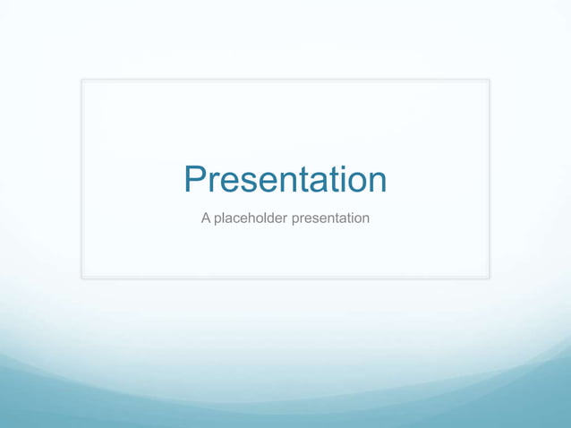 Placeholder Presentation | PPTX