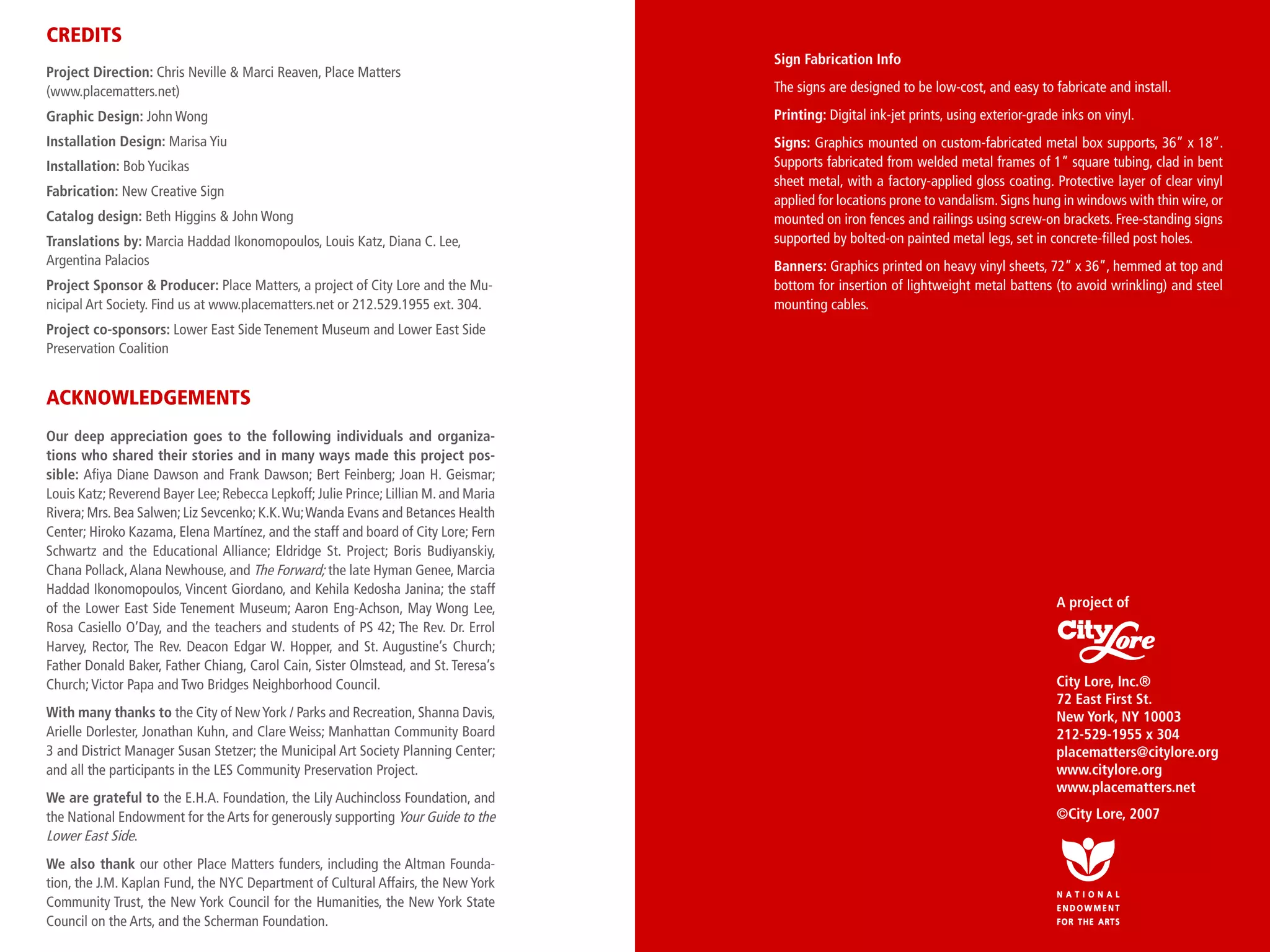 Place matters catalog guide to the lower east side | PDF