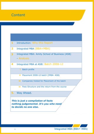 Integrated MBA | PDF