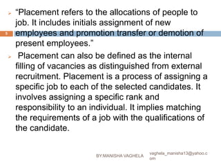 Placement and induction | PPSX