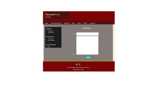 Placement automation system | PPTX | Resume Writing and Advice | Job Search