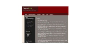 Placement automation system | PPTX | Resume Writing and Advice | Job Search