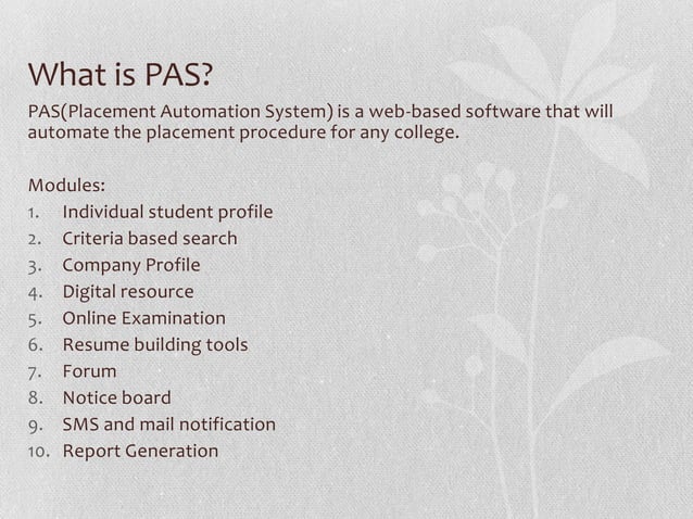 Placement automation system | PPSX