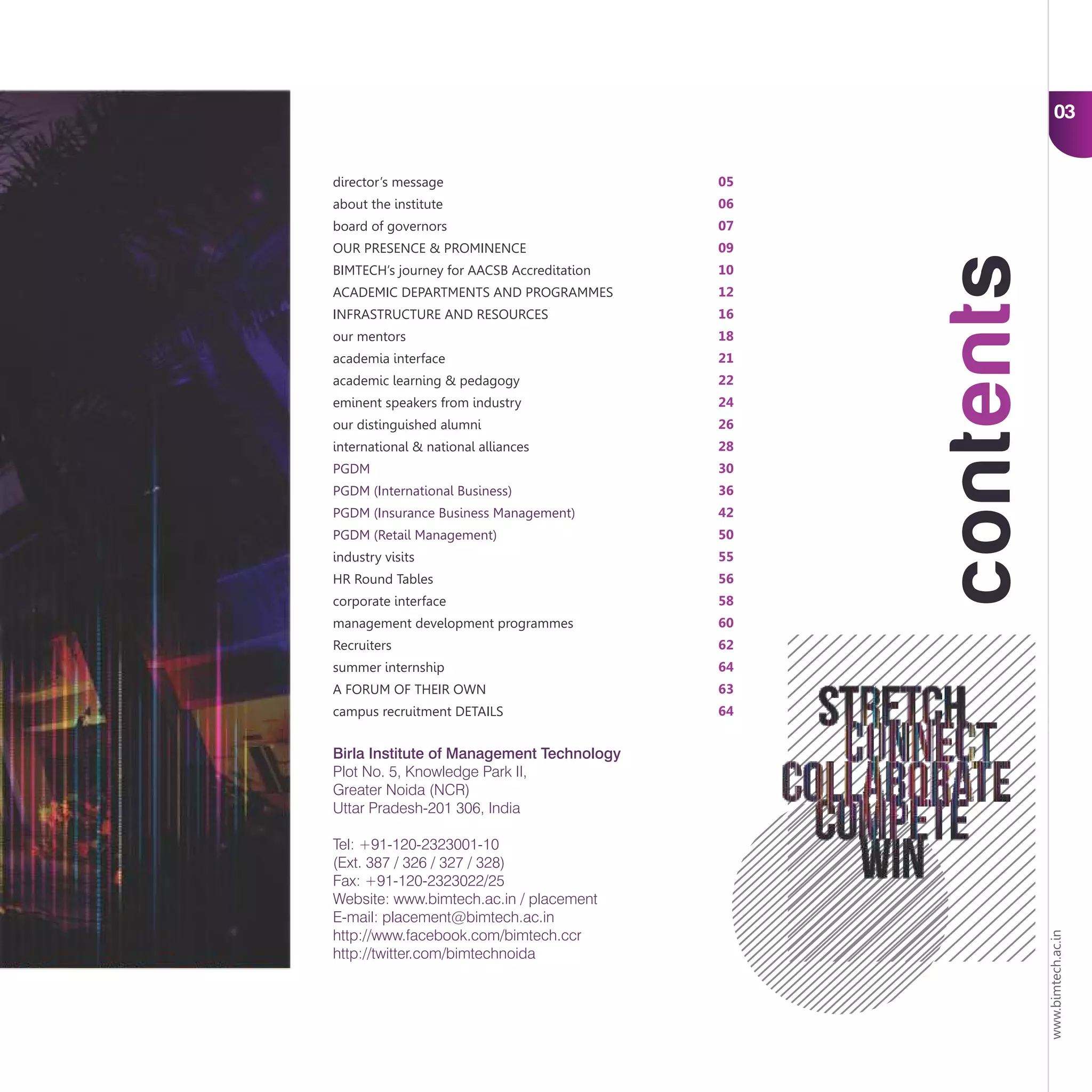 BIMTECH Placement Brochure 2016 | PDF
