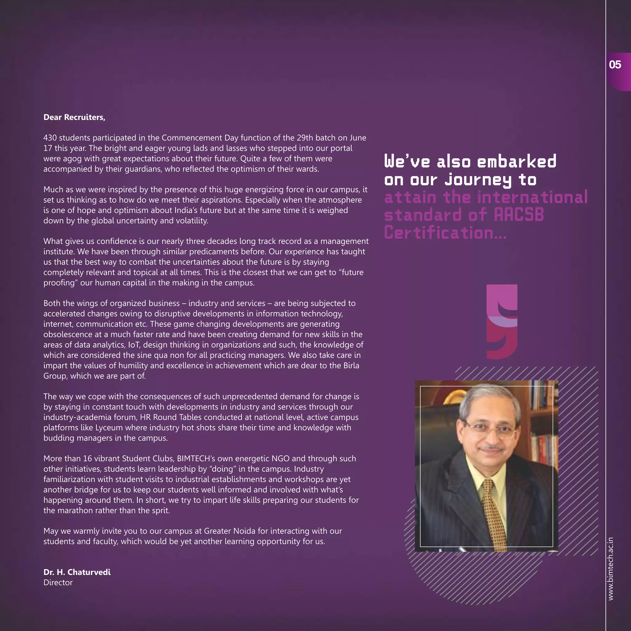 BIMTECH Placement Brochure 2016 | PDF