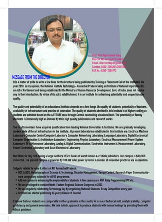 Placement brochure 2018-19_NIT ARUNACHAL PRADESH | PDF | Asia Travel ...