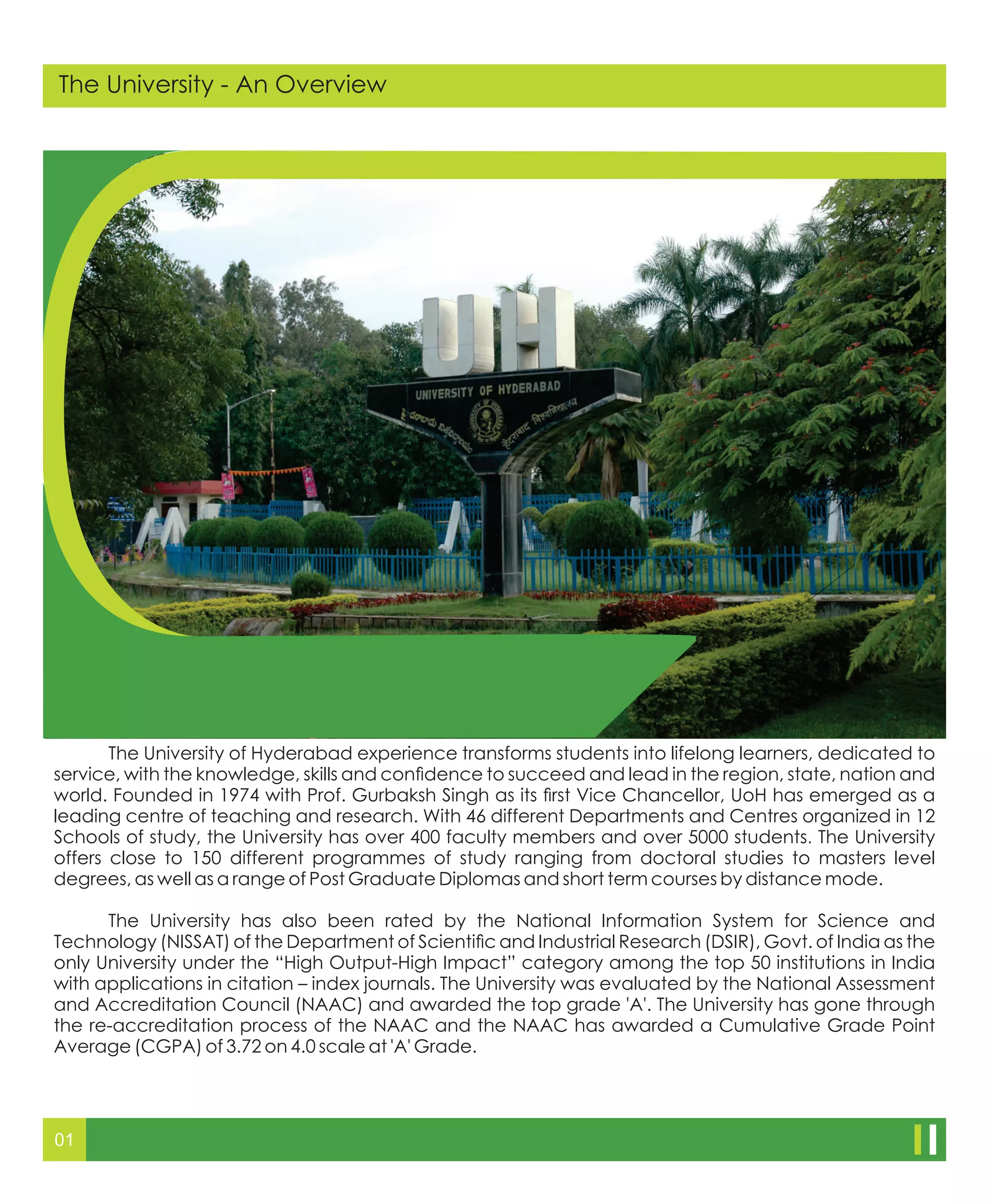 Placement Brochure ,School of Management Studies,UoH 2014-15 | PDF