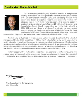 Placement Brochure ,School of Management Studies,UoH 2014-15 | PDF