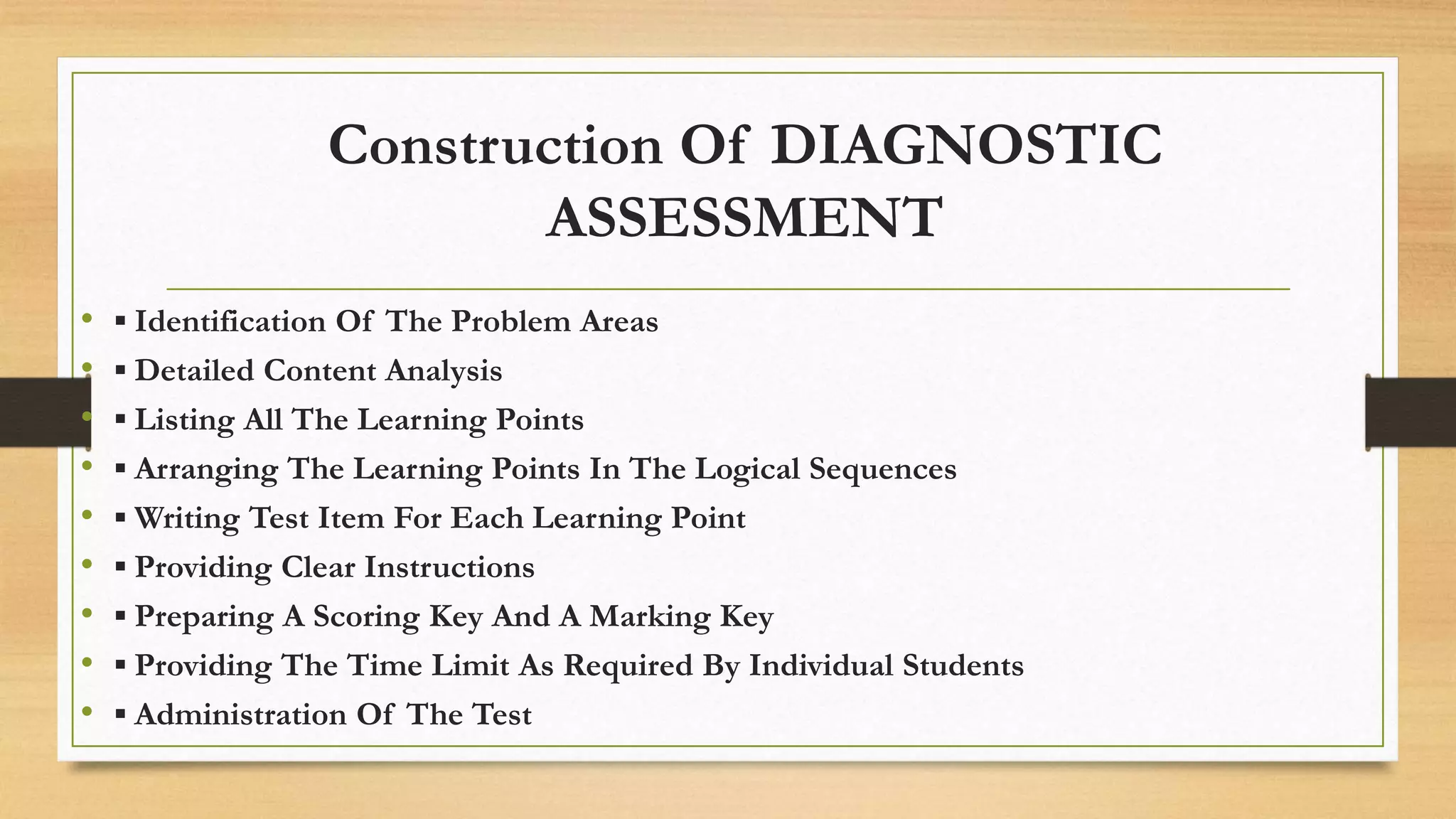 Placement & diagnostic assessment | PPTX