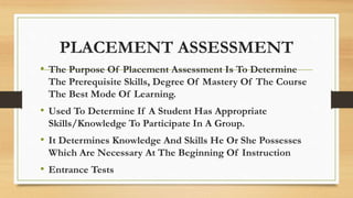 Placement & diagnostic assessment | PPTX