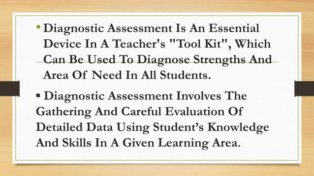 Placement & diagnostic assessment | PPTX