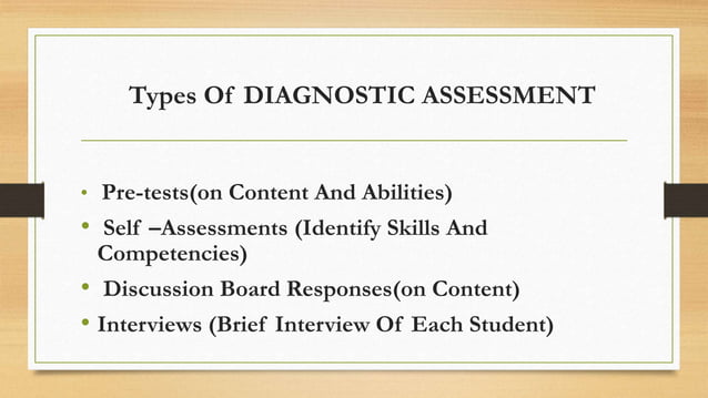 Placement & diagnostic assessment | PPTX