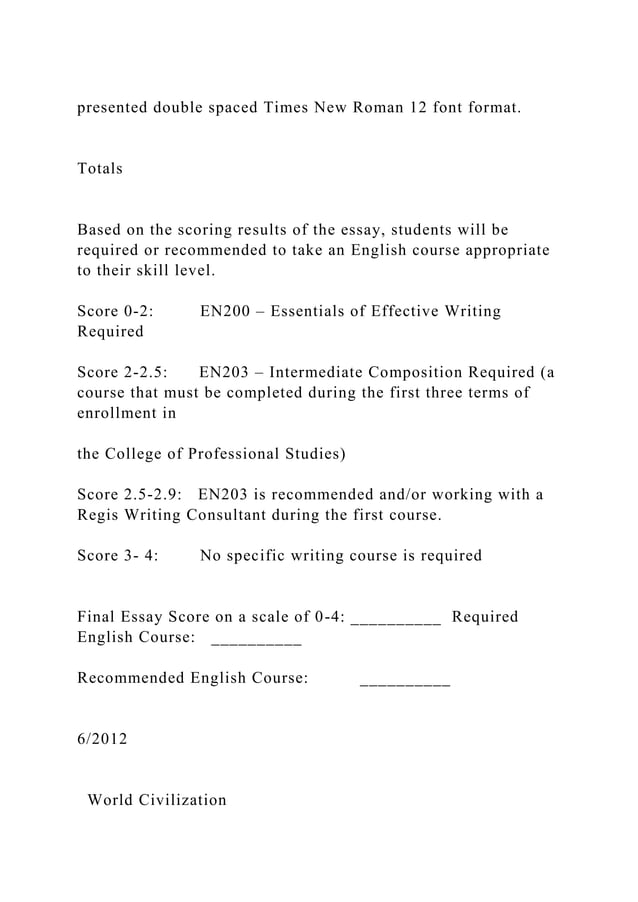 Placement Essay Scoring Sheet Student Name___________________.docx ...