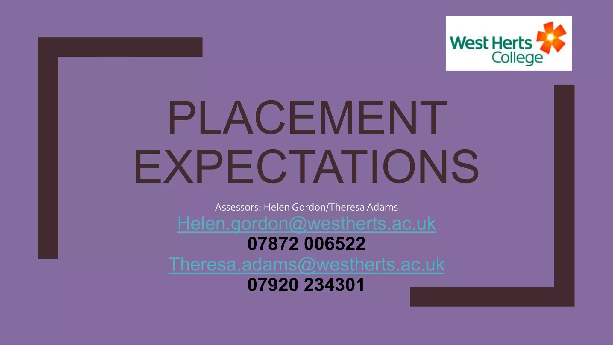 Placement expectations | PPTX