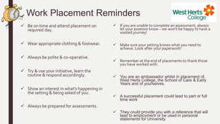Placement expectations | PPTX