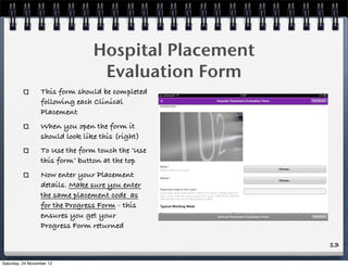 Placement forms student guide | PPT