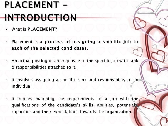 Placement & induction final updated ppt | PPT