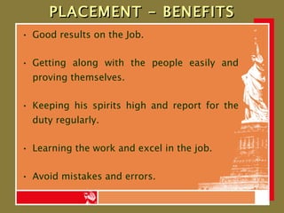 Placement & induction final updated ppt | PPT