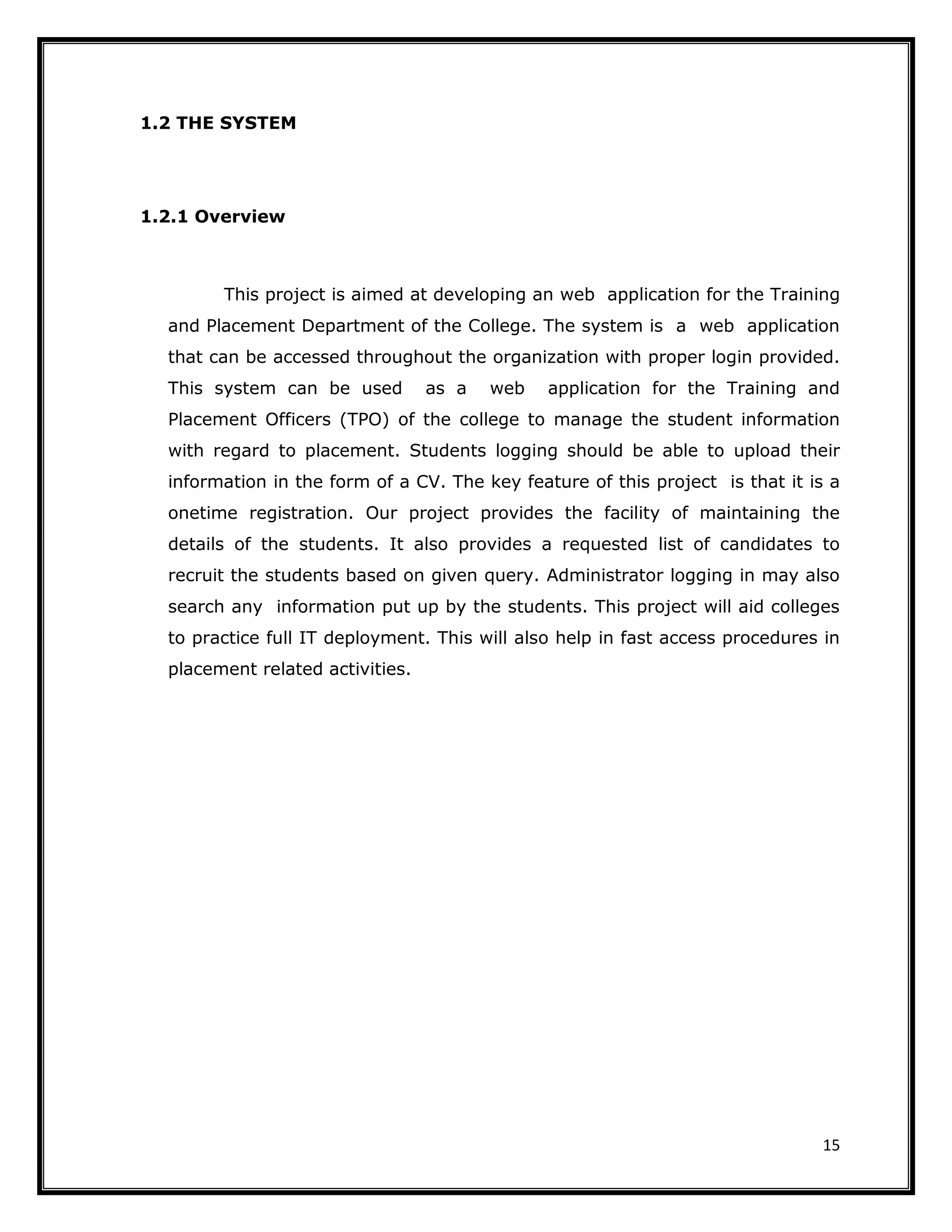 Placement management system | PDF