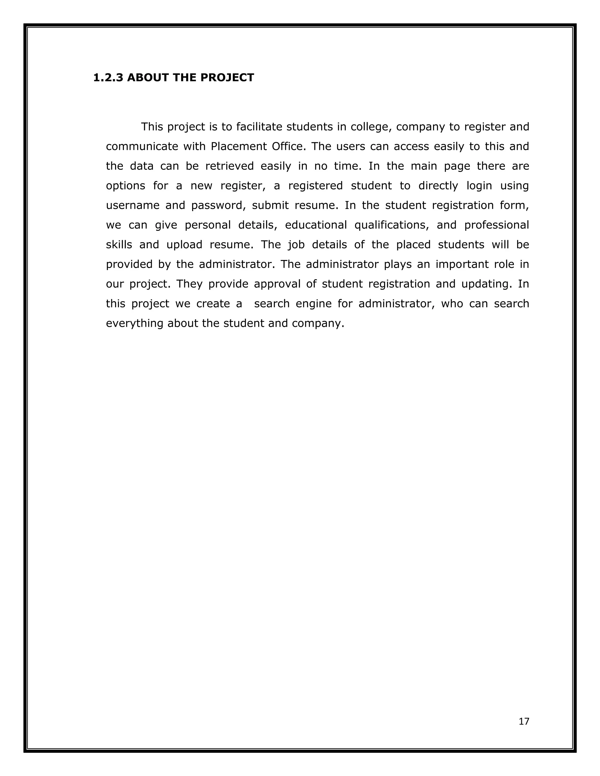 Placement management system | PDF