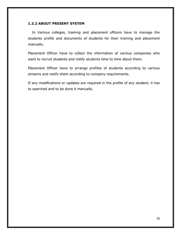 Placement management system | PDF