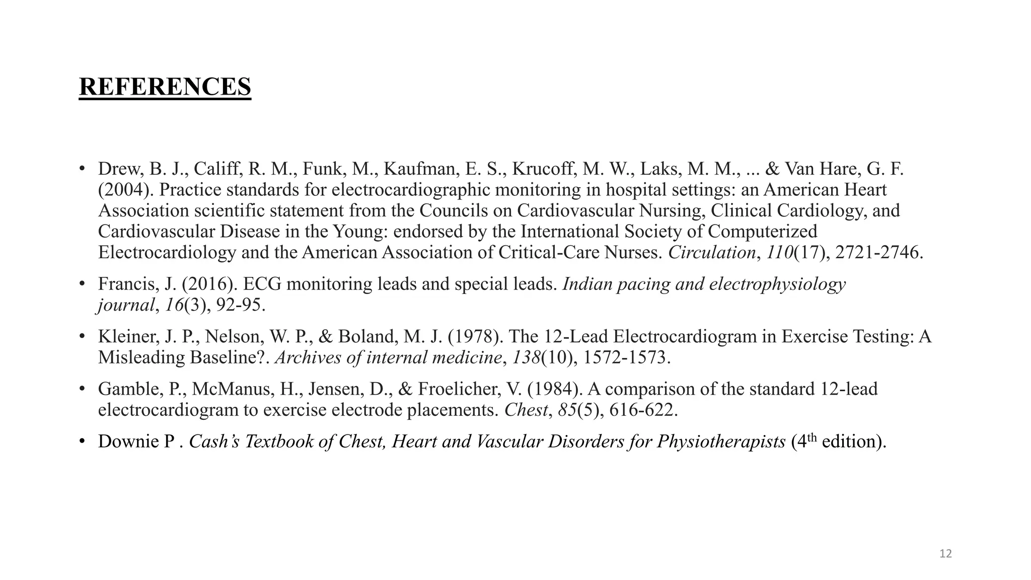 Placement of ecg leads during exercise (cardio ppt) | PPTX