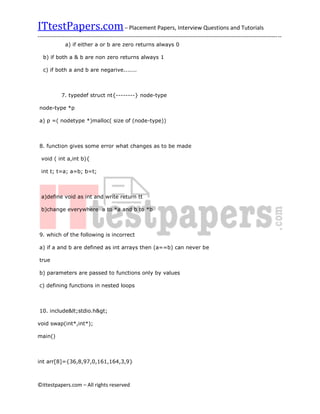 Placement paper | PDF