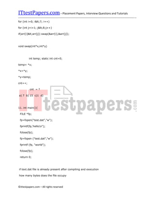 Placement paper | PDF
