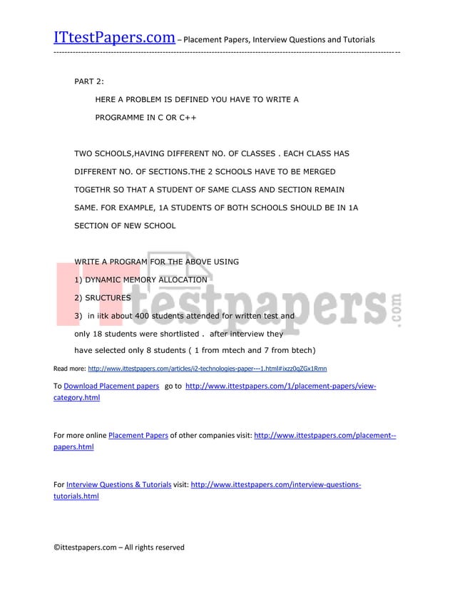 Placement paper | PDF