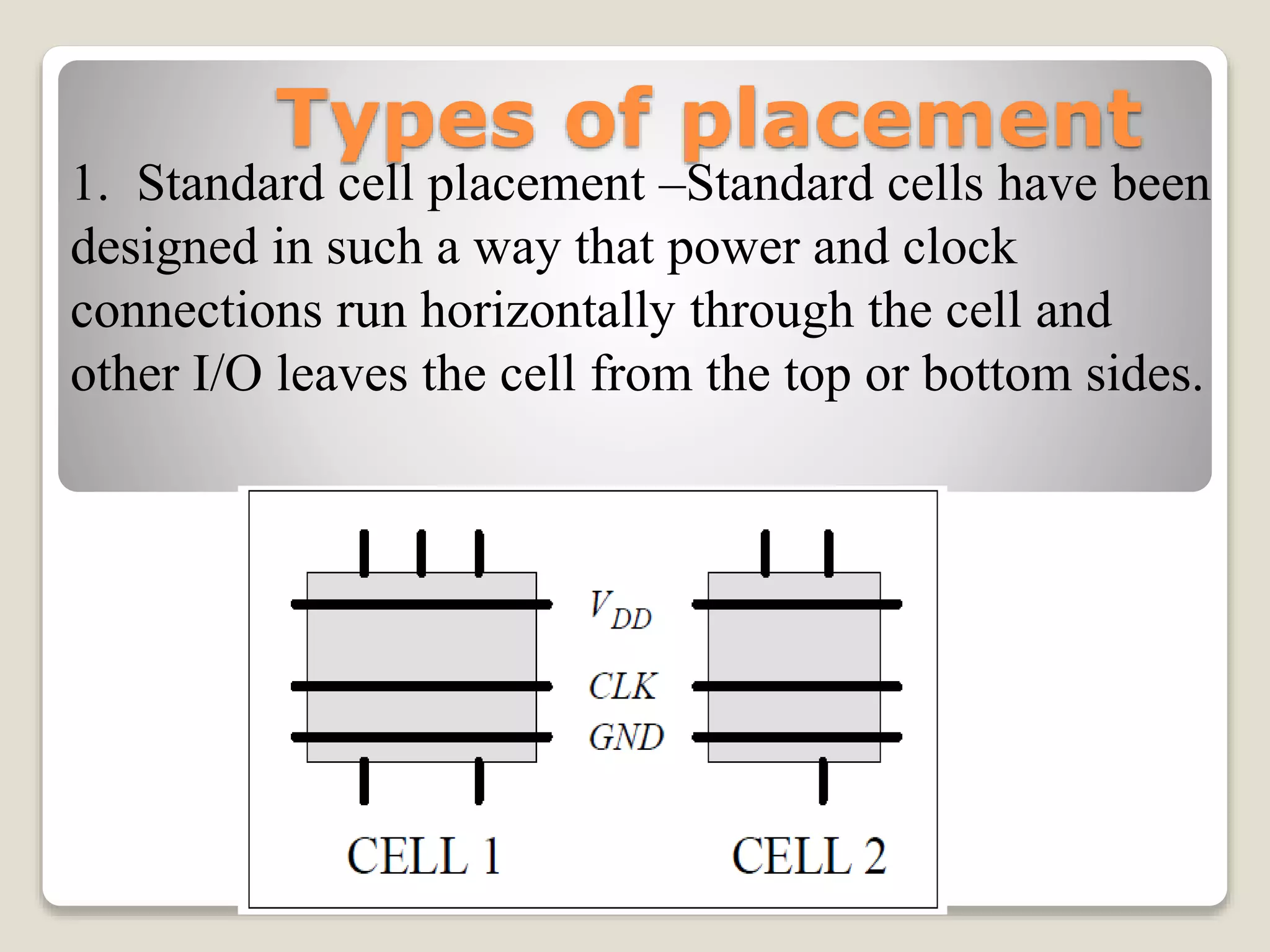 Placement in VLSI Design | PPTX