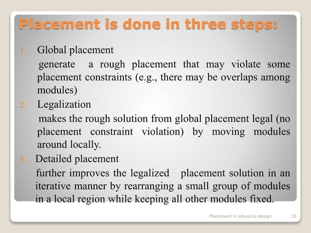 Placement in VLSI Design | PPTX | Computing | Technology & Computing