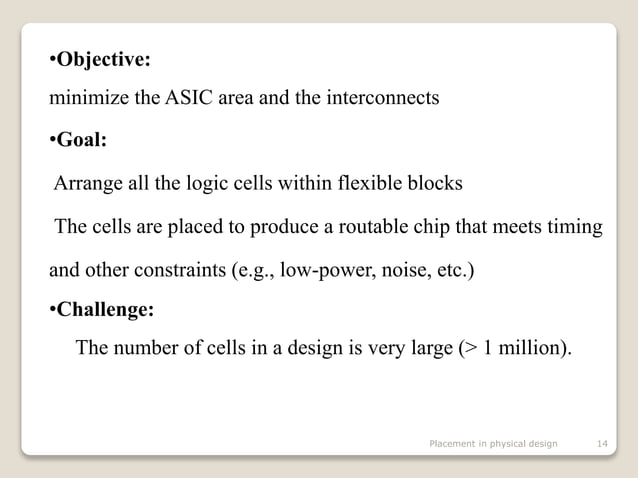Placement in VLSI Design | PPTX | Computing | Technology & Computing