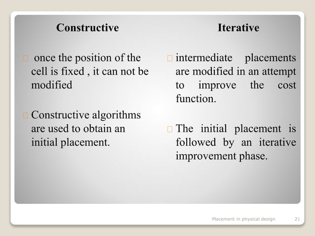 Placement in VLSI Design | PPTX | Computing | Technology & Computing